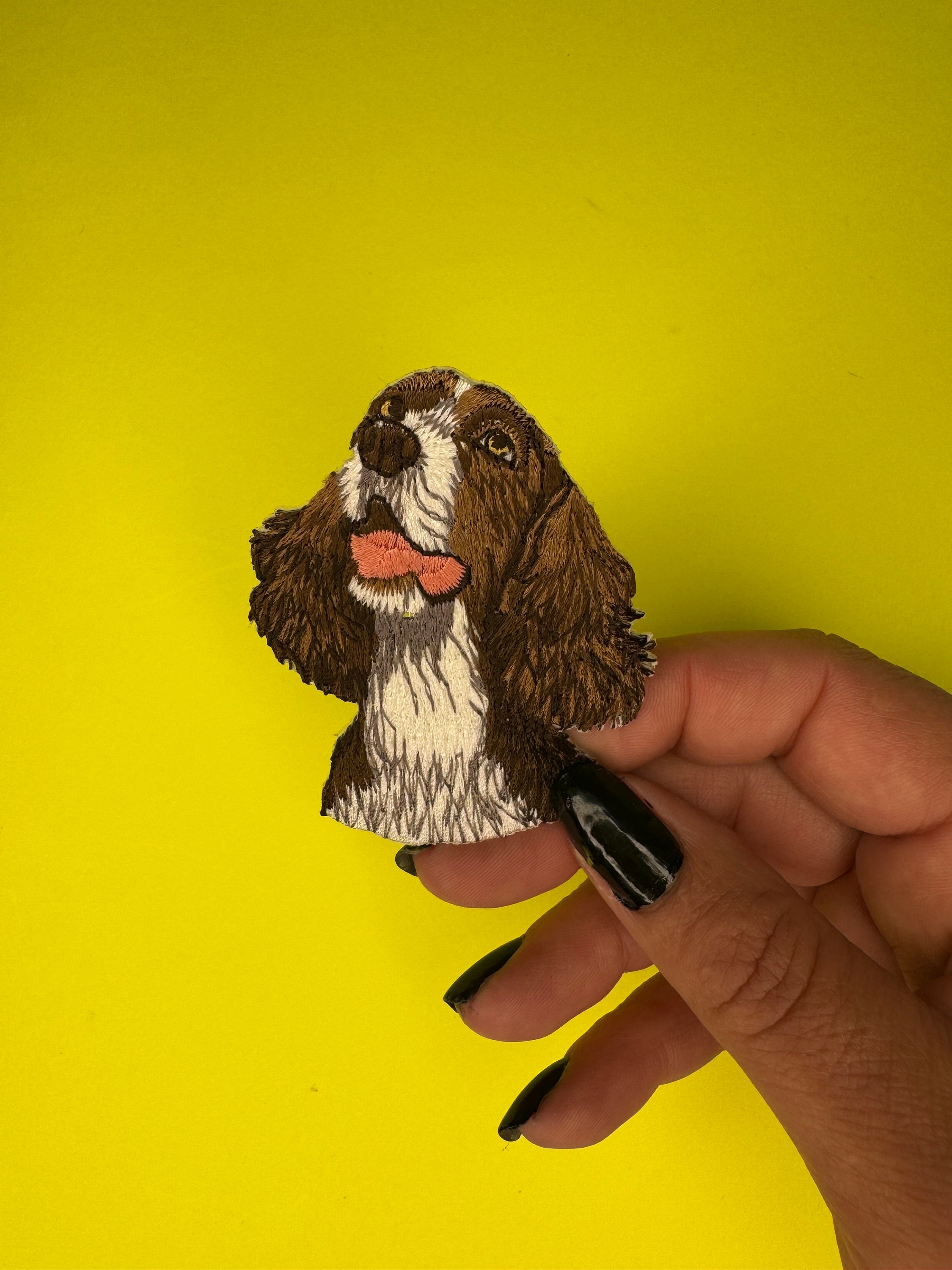 Springer Spaniel Dog Face Patch - Iron on - Applique - Etsy
