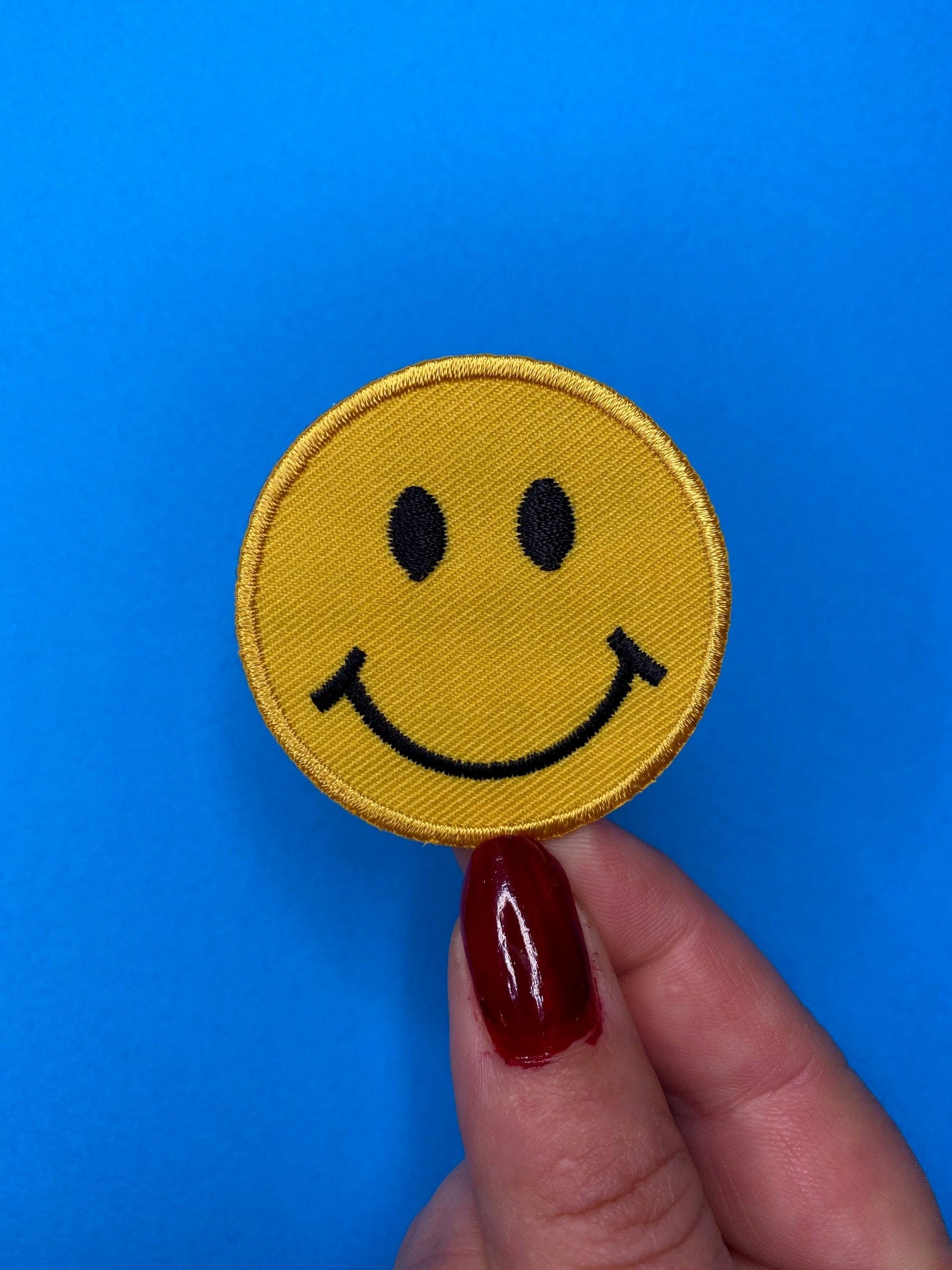 Smiley Face Emoji Patch/iron on Applique - Etsy