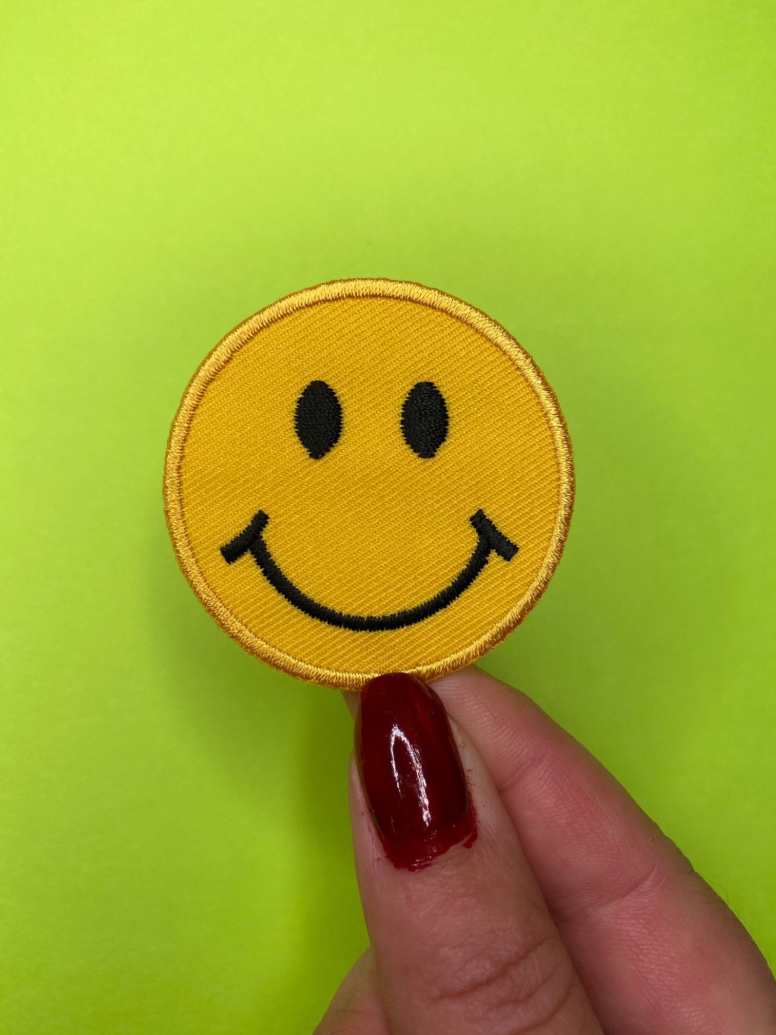 Smiley Face Emoji Patch/iron on Applique - Etsy