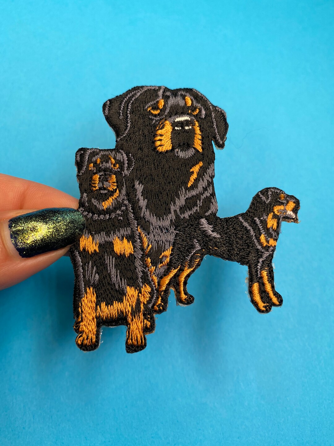 Realistic Rottweiler Dog Patch - Iron on - Applique - Etsy