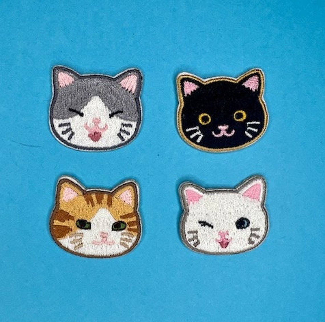 Cute Cat Face Patches Kitty Iron on Applique - Etsy