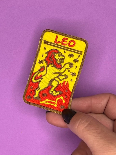 Leo Zodiac Sign Patch Iron on Applique - Etsy