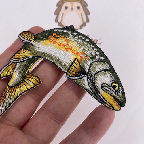 Fish Applique Patch Trout Freshwater Fishing Fisherman - Etsy