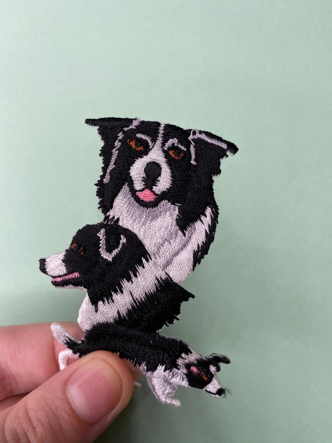 Border Collie Dog Patch - Realistic - Iron on - Applique - Etsy