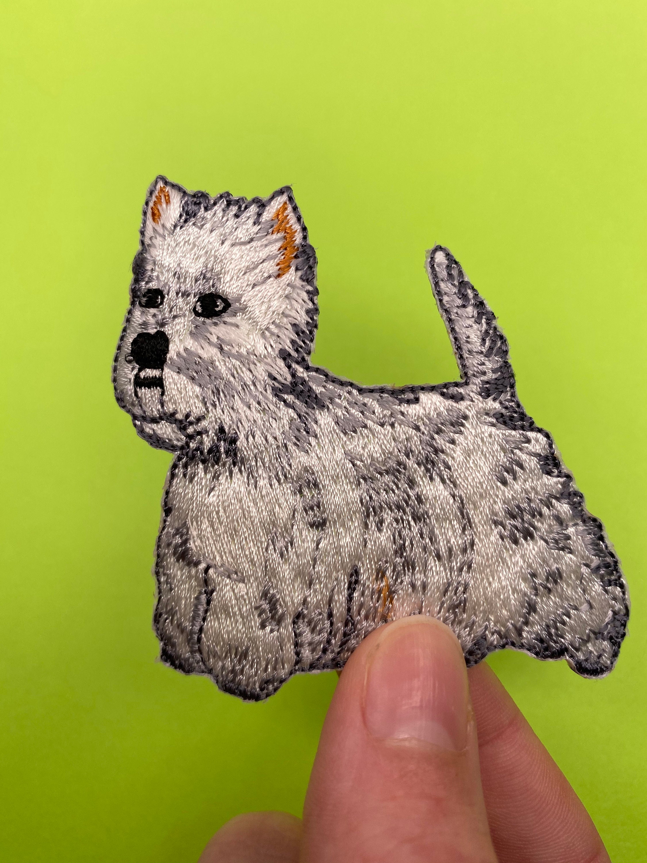 Westie Dog Breed Patch/west Highland Terrier/iron on Applique - Etsy