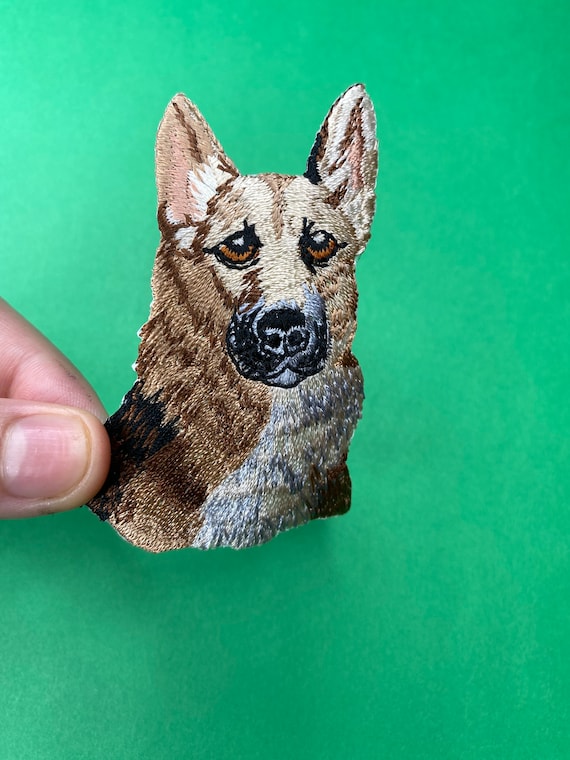 German Shepherd Patch Iron on Dog Breed Applique | Etsy