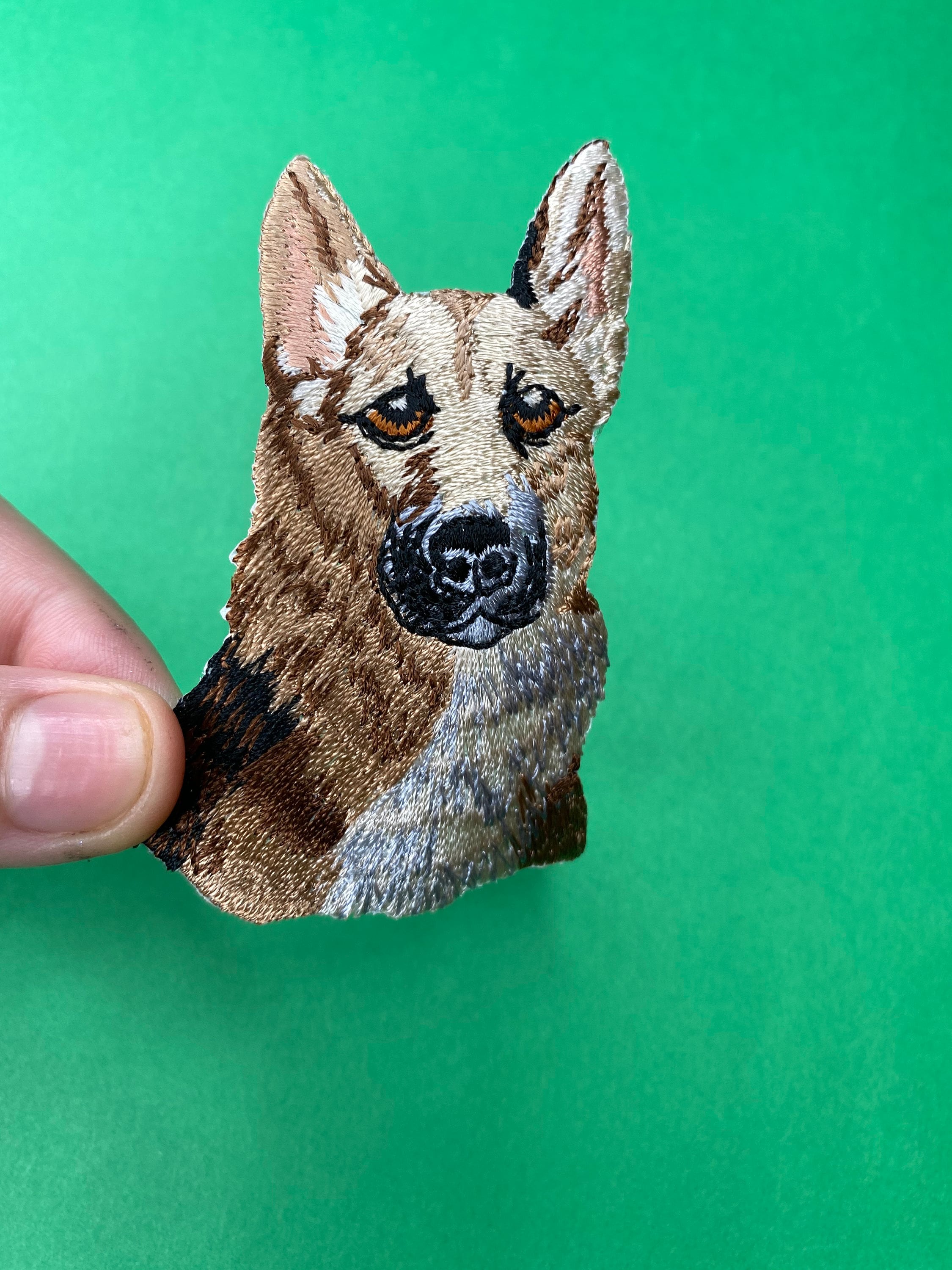 German Shepherd Patch Iron on Dog Breed Applique - Etsy