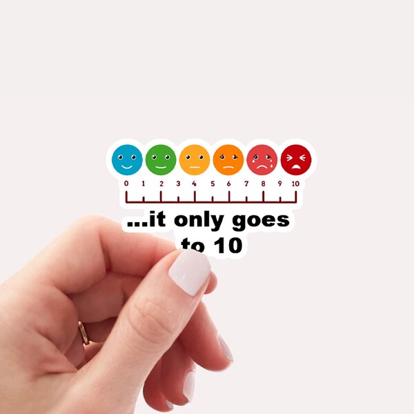 Faces Pain Scale Sticker - Etsy