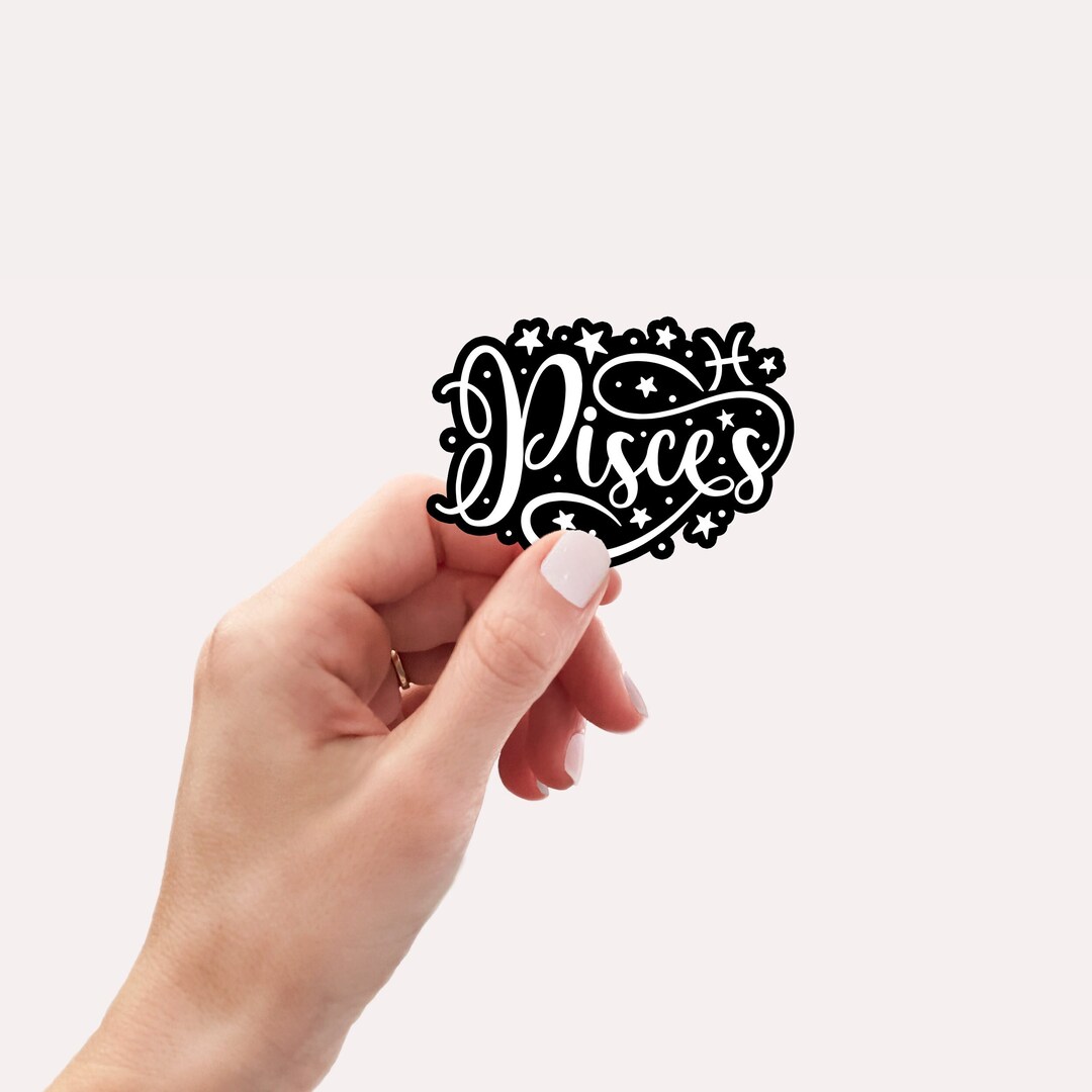 Pisces Sticker Zodiac Stickers Waterproof Vinyl Stickers - Etsy