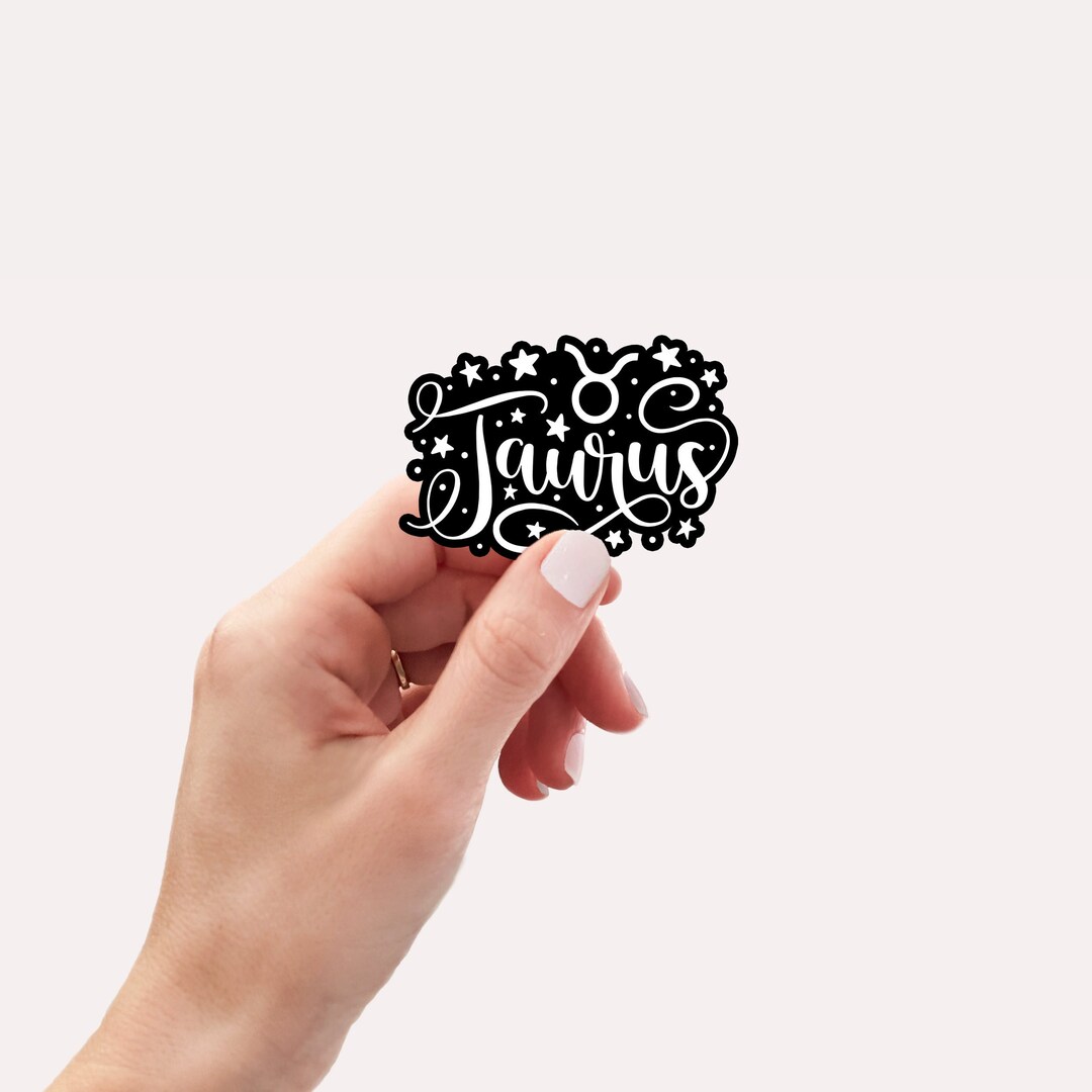 Taurus Sticker, Zodiac Stickers, Waterproof Vinyl Sticker for Laptop ...