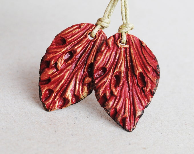 Autumn Leaves Artisan Ceramic Beads, Handmade Ceramics, Jewelry Beads ...