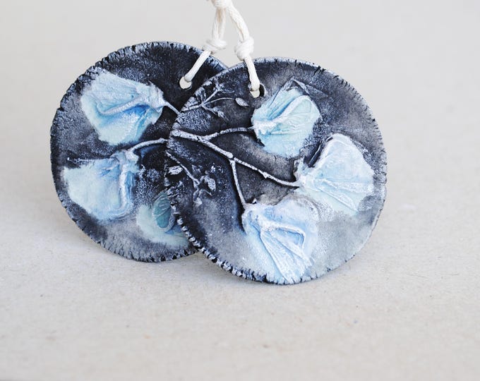 Handmade Ceramics, Large Jewelry Disc Beads,spring Beads, Ceramic ...