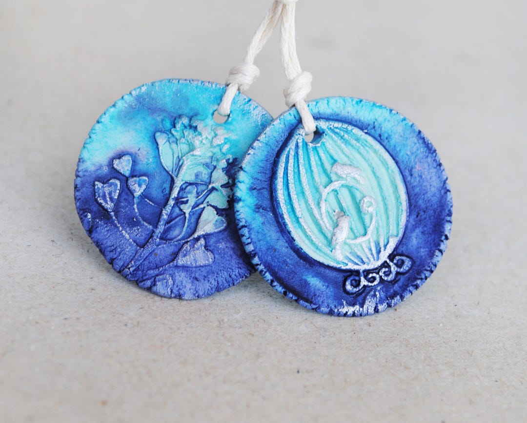 Handmade Ceramics, Jewelry Disc Beads,spring Beads, Ceramic Charms ...
