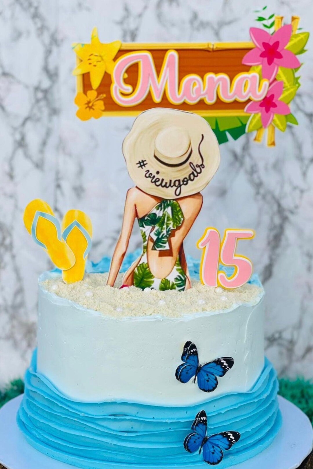 Beach Girl Cake Topper Beach Women Cake Topper - Etsy
