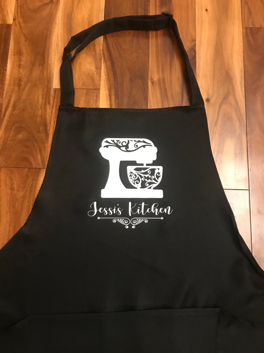 Personalized Apron, Custom Apron, Adjustable Neck, Pockets, Gift, Women ...