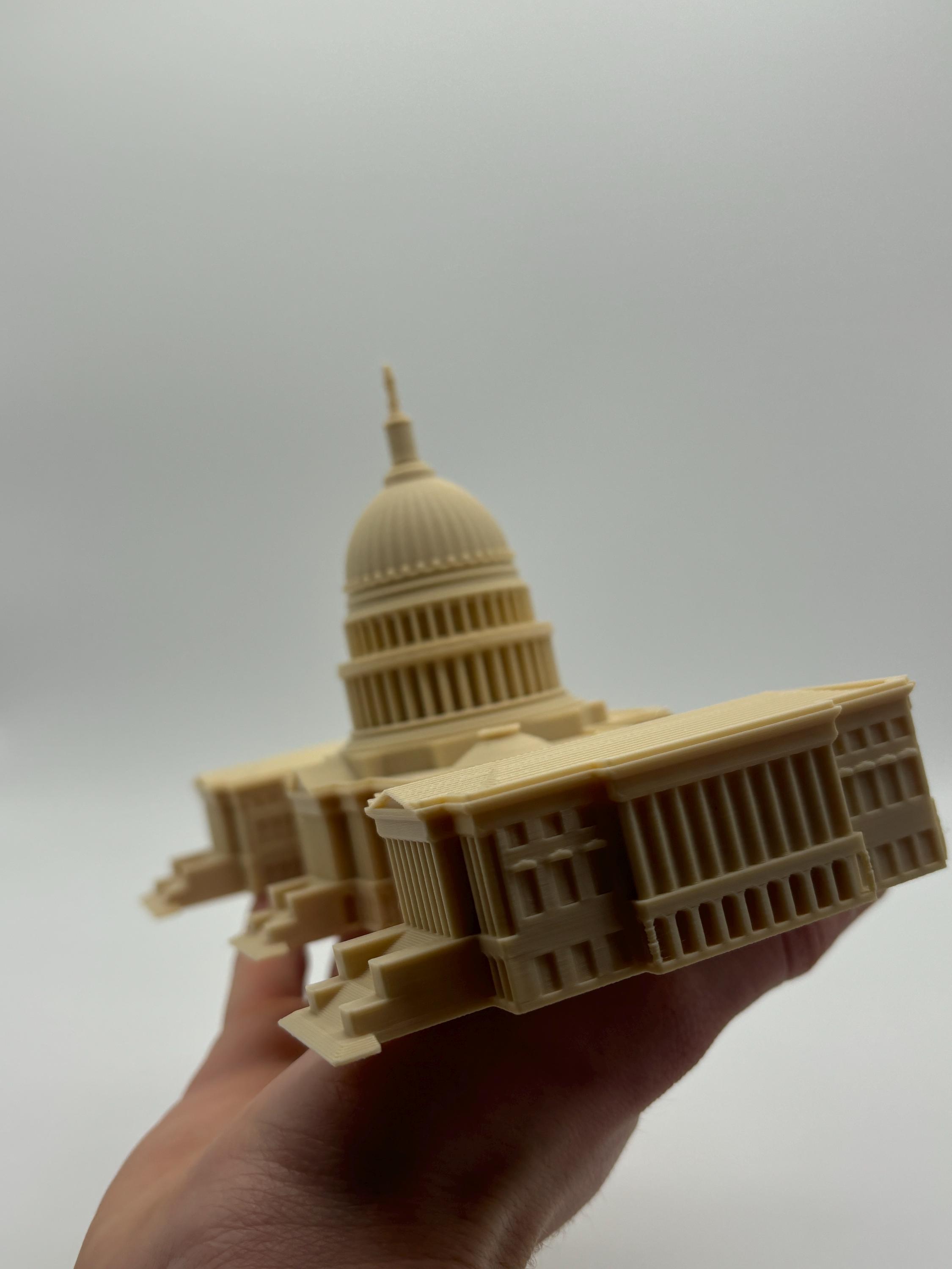 U.S. Capitol 3D Model — Printed Architectural Landmark and Washington ...