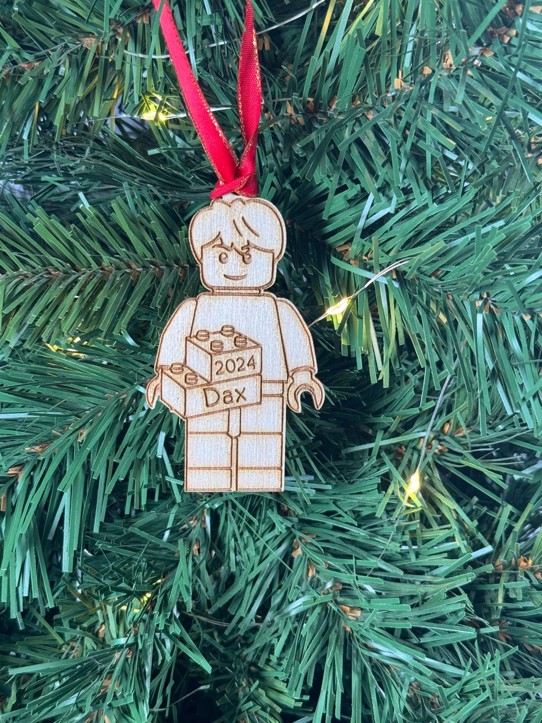 Personalized Brick Builder Brick Master Fun Blocks Christmas Ornament ...