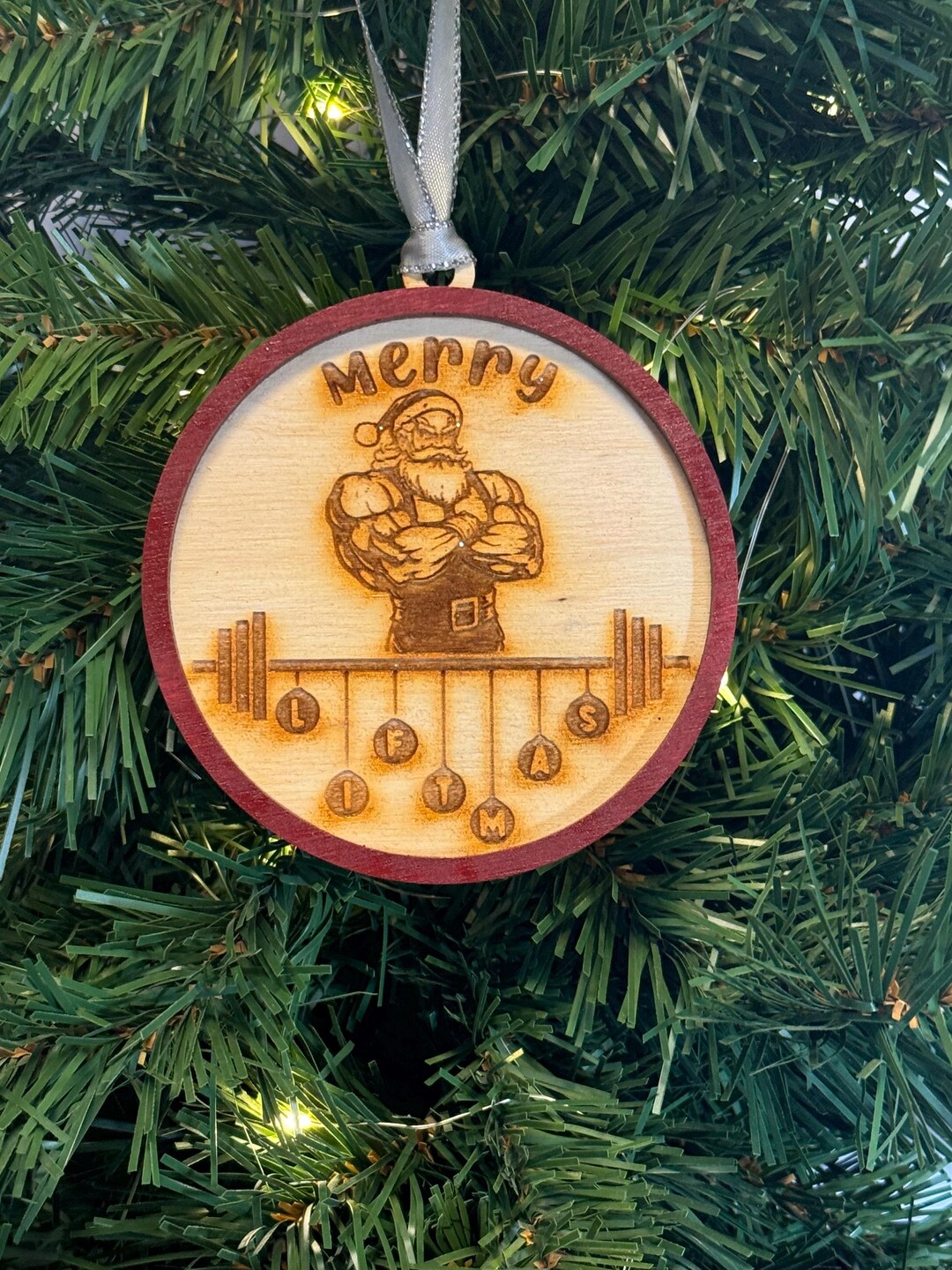 Buff Santa Merry Liftmas Ornament Weight Lifting Ornament - Etsy