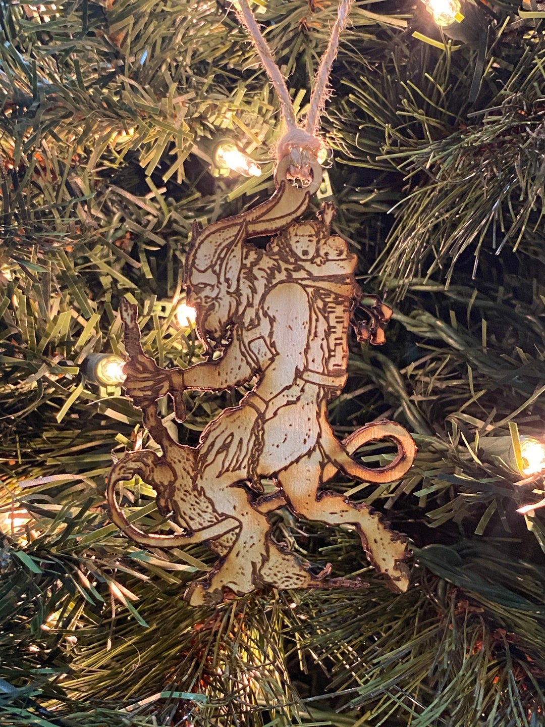 Krampus Wood Ornament - Etsy