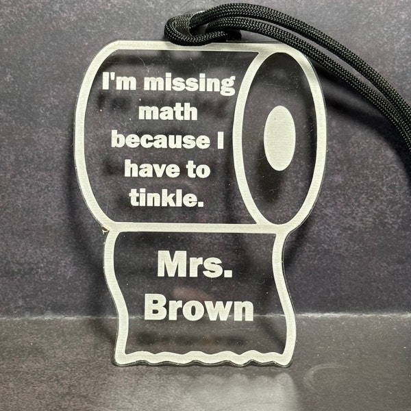 Bathroom Classroom Pass - Etsy