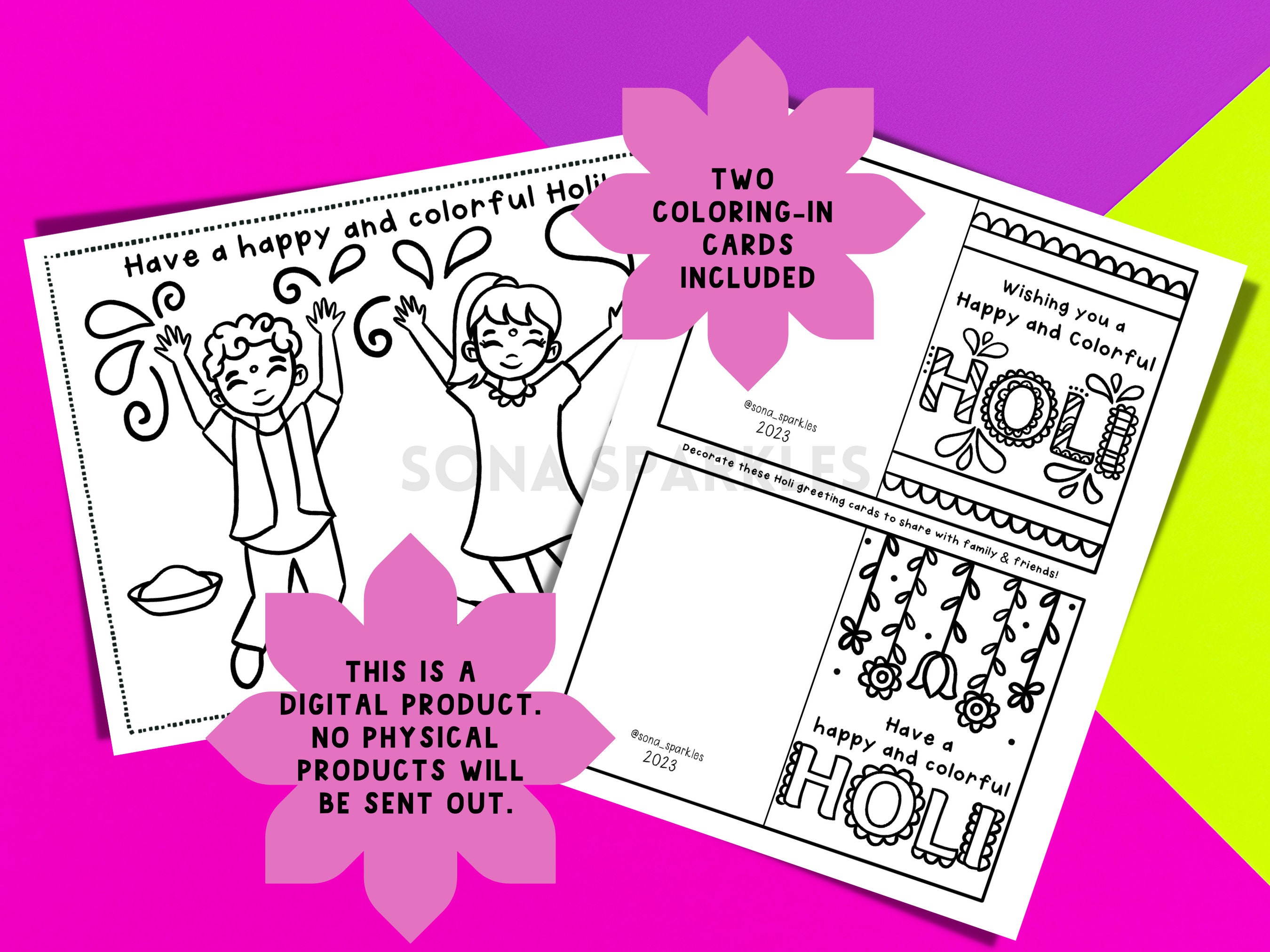 Holi Coloring Packet Holi Coloring Pages Holi Coloring Sheets Holi ...