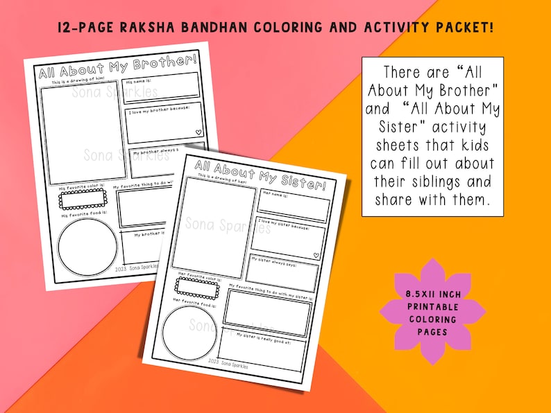Raksha Bandhan Coloring Pages Raksha Bandhan Kids Activity Raksha ...