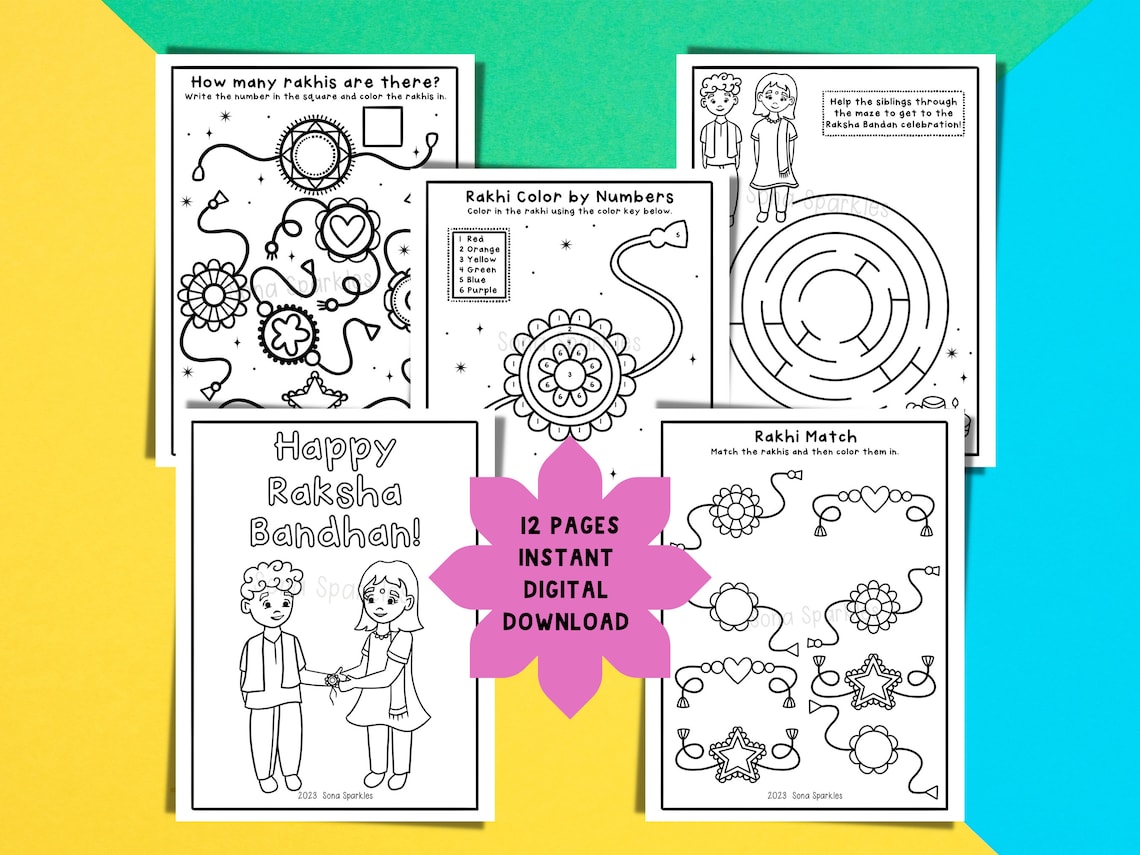 Raksha Bandhan Coloring Pages Raksha Bandhan Kids Activity Raksha ...