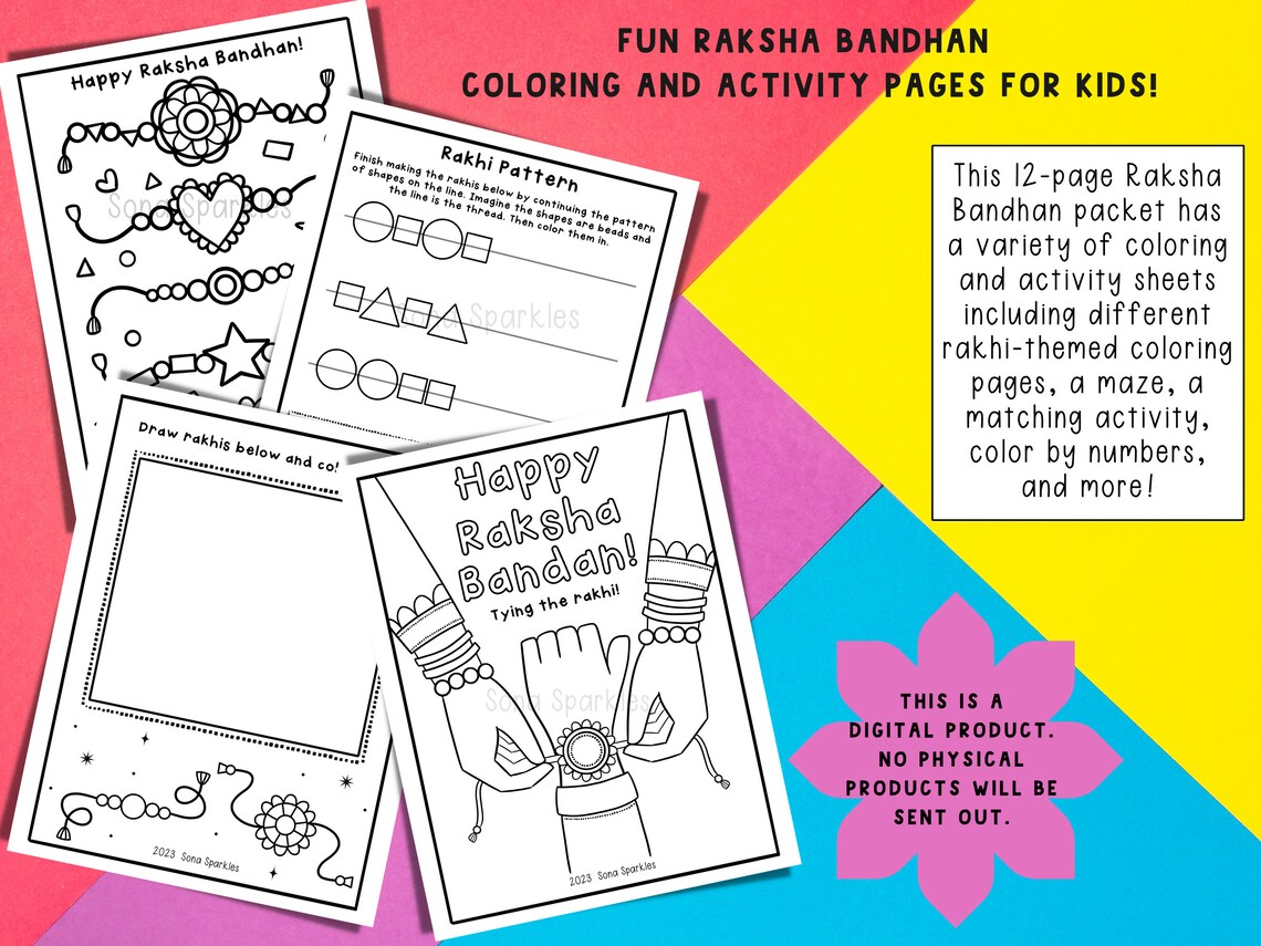Raksha Bandhan Coloring Pages Raksha Bandhan Kids Activity Raksha ...