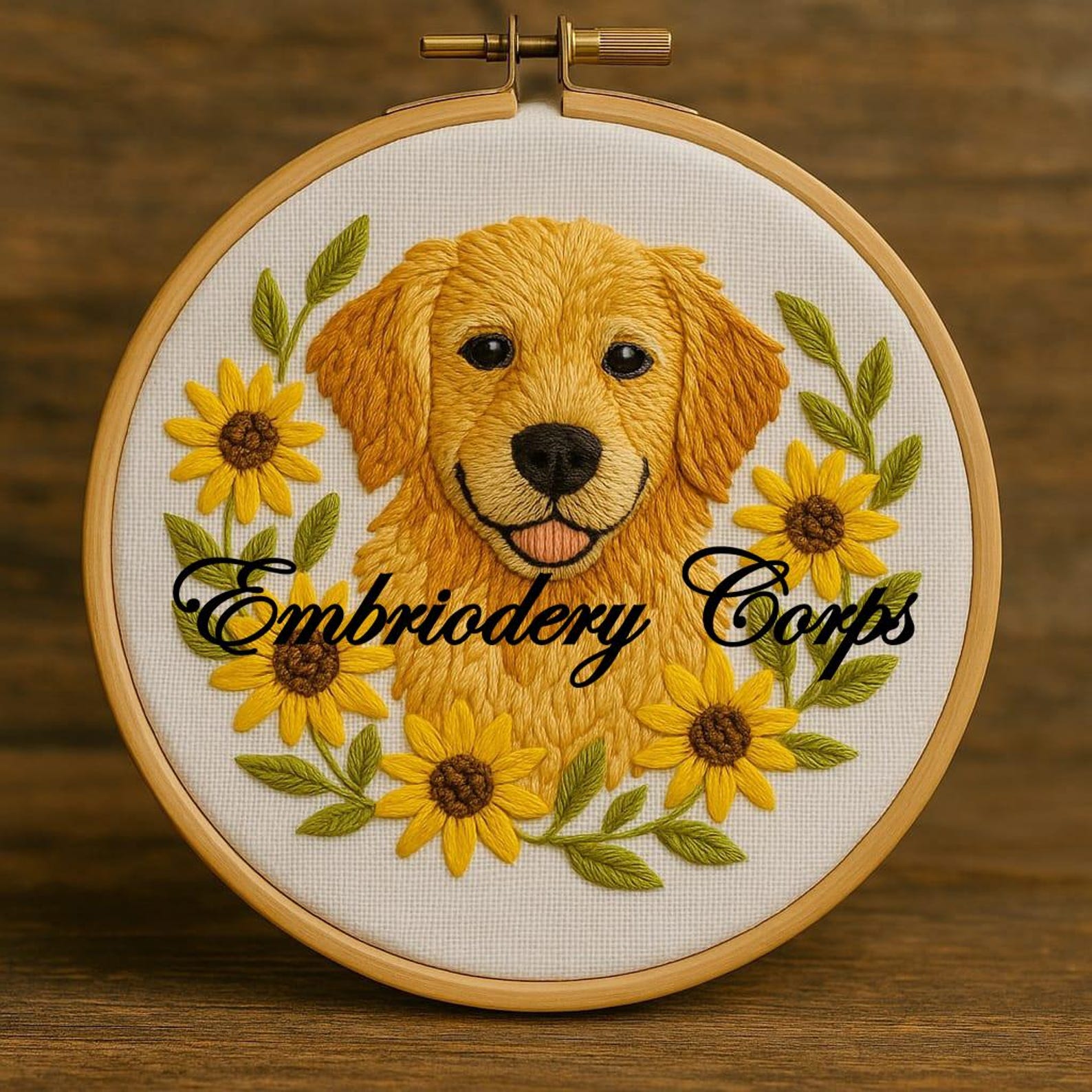 Golden Retriever Hand Embroidery Pattern, Pet Dog (PDF Pattern) - Etsy