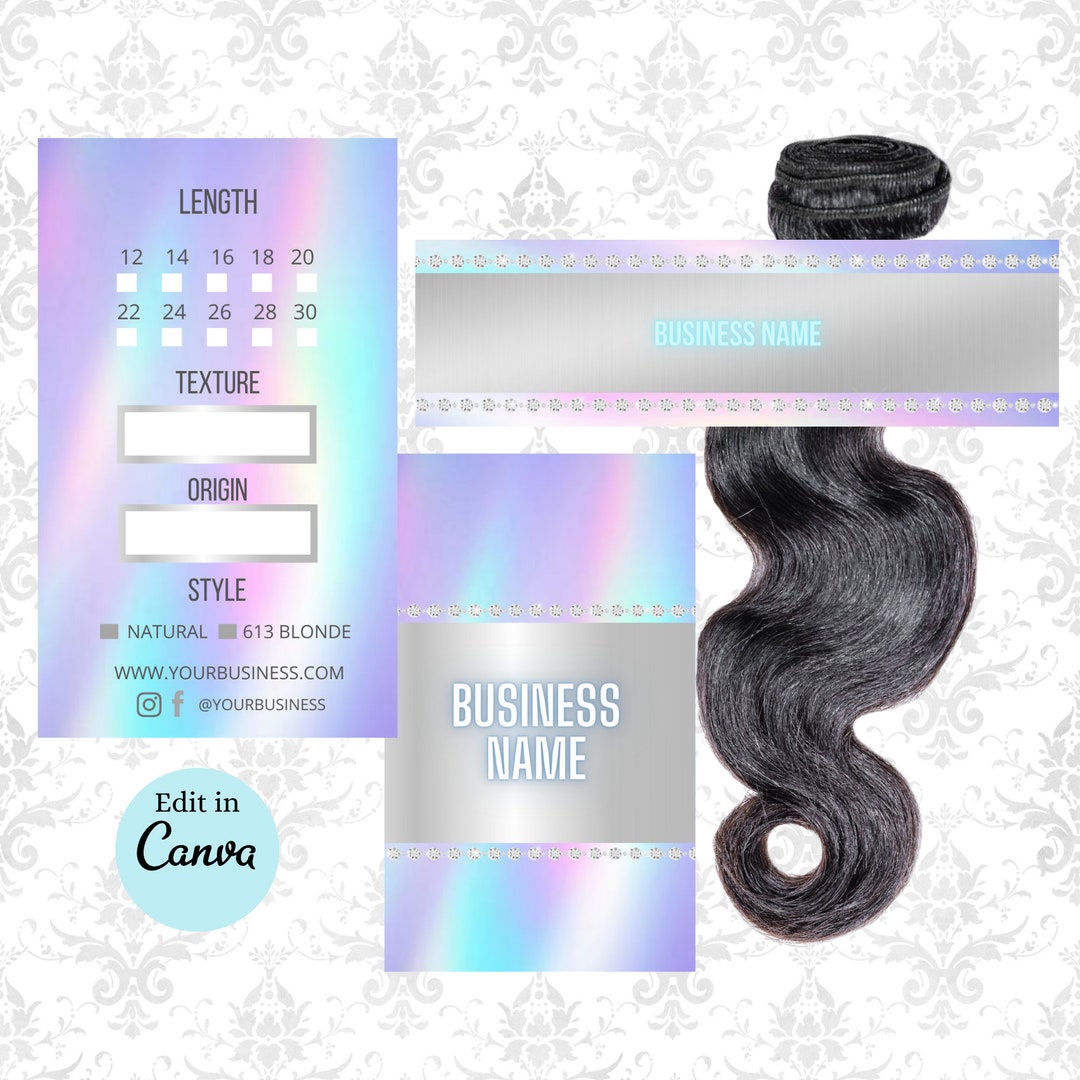 Hair Hang Tag Bundle Wrap Premade Hair Extension Pink Blue - Etsy