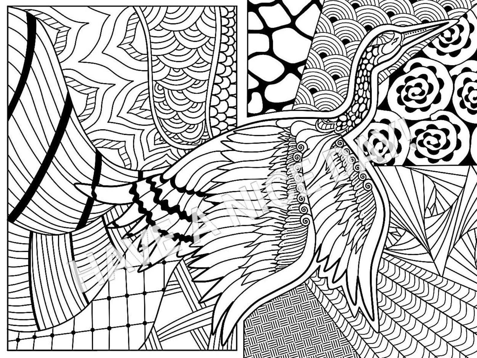 20 Beautiful Digital Coloring Pages | Etsy