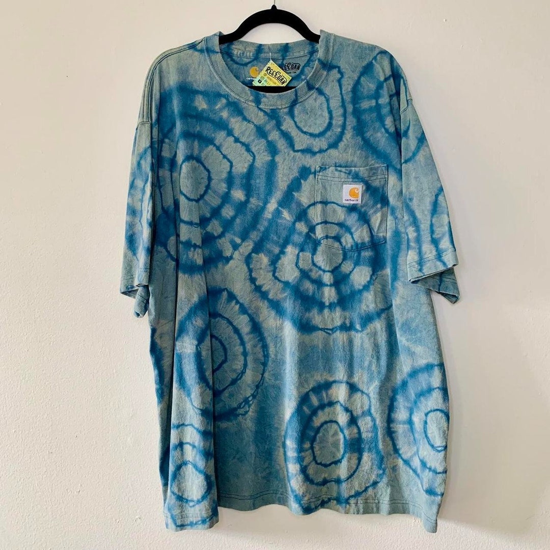Reverse Bleach Shibori Dyed Short Sleeve Carhartt T-shirt Size 2xl ...
