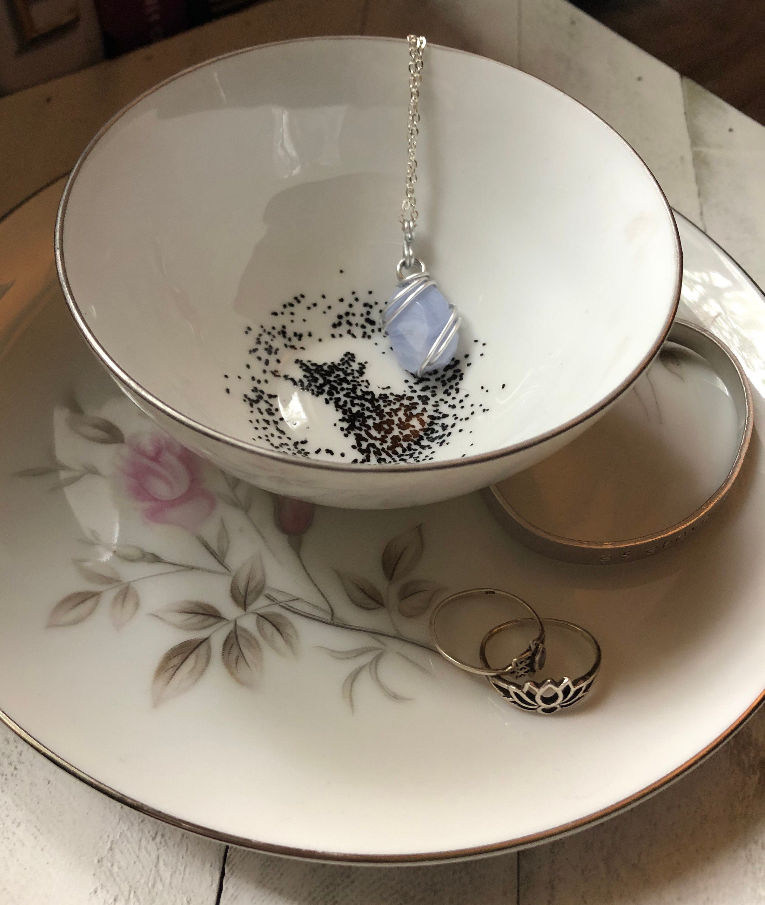 The Grim Tea Cup Pink Carnations Flat - Etsy