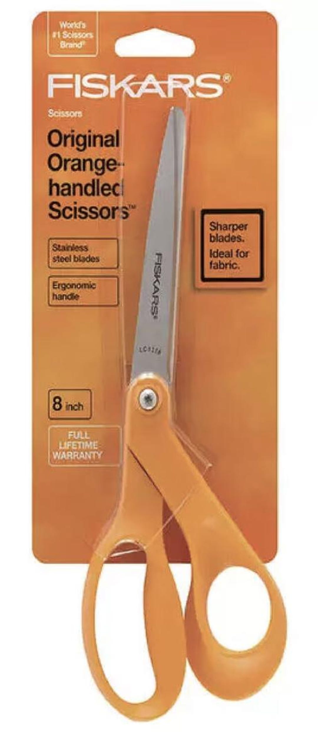 Fiskars 8in Bent Original Orange-handled Scissors - Etsy