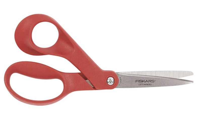Fiskars Premier 7" Bent Scissors Red Left Handed - Etsy