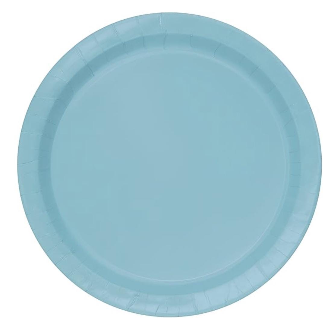 Unique Round Dinner Paper Plates 9in Terrific Teal - Etsy