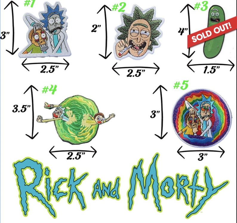 Rick and Morty Patches - Etsy