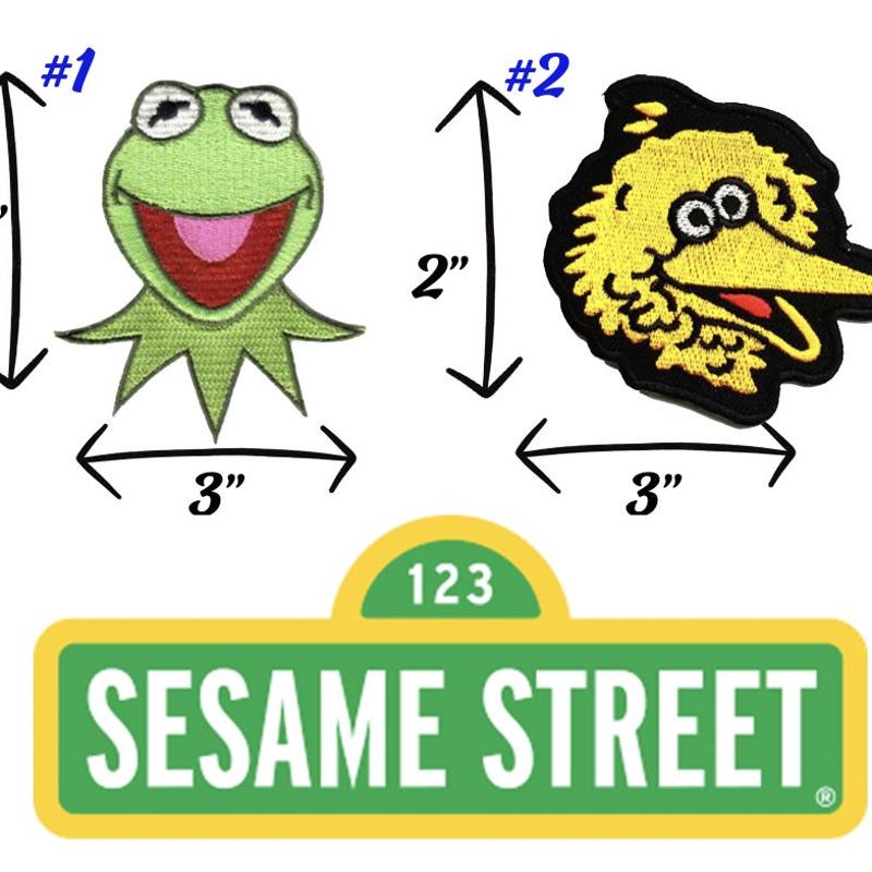 Sesame Street Iron on Patches - Etsy