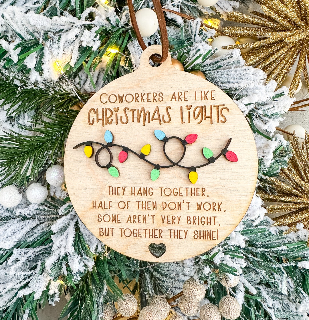 Coworkers Ornament | Wood Christmas Ornaments | Christmas Gifts for Co ...