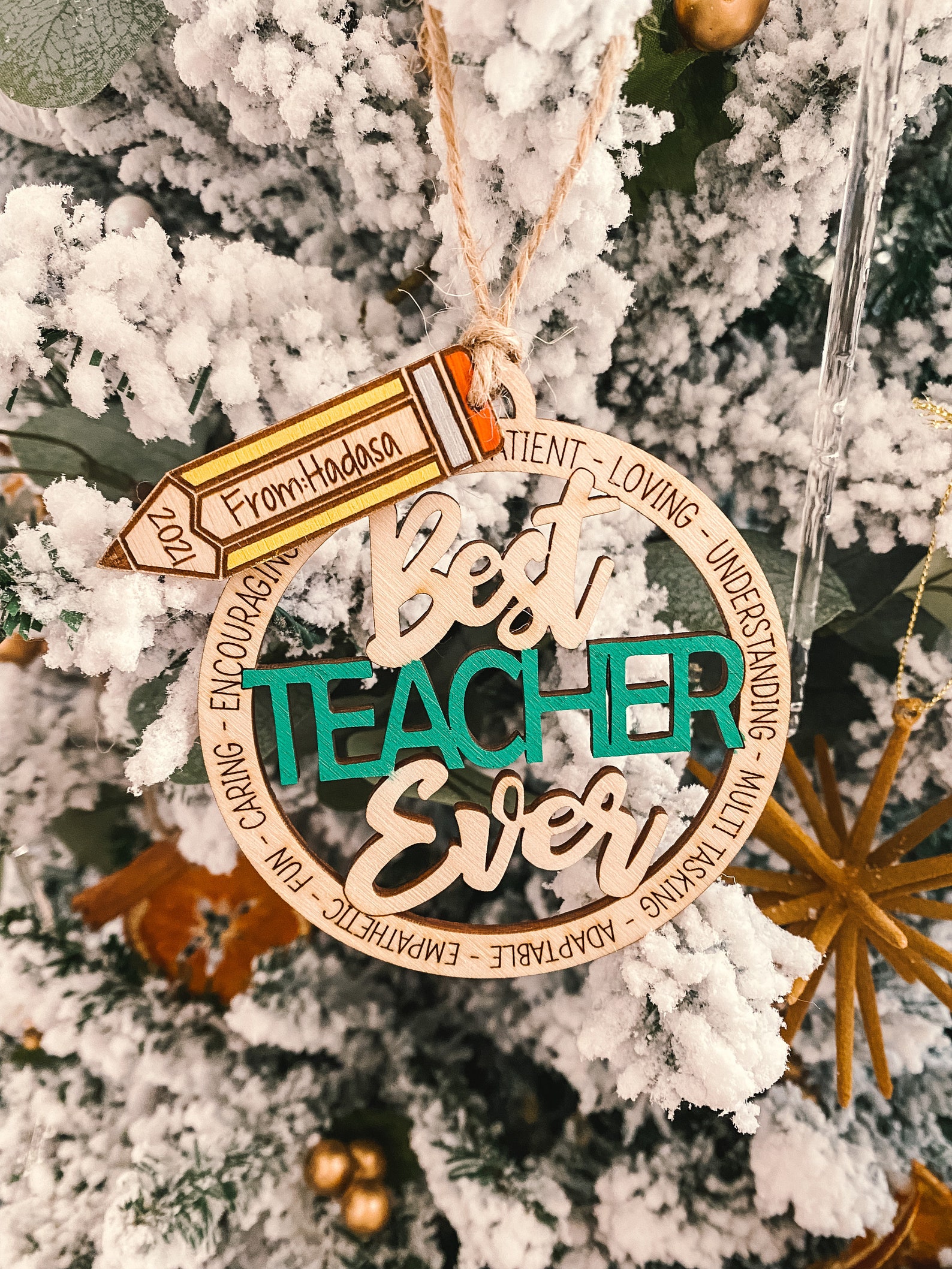 Teacher Christmas Ornament Teacher Appreciation Gift Teacher Christmas ...