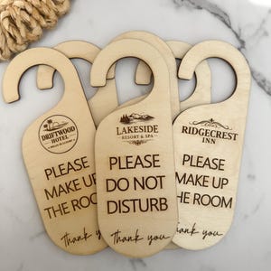 Wood Door Hanger Sign Engraved Hotel Do Not Disturb Custom Room Tag - Etsy