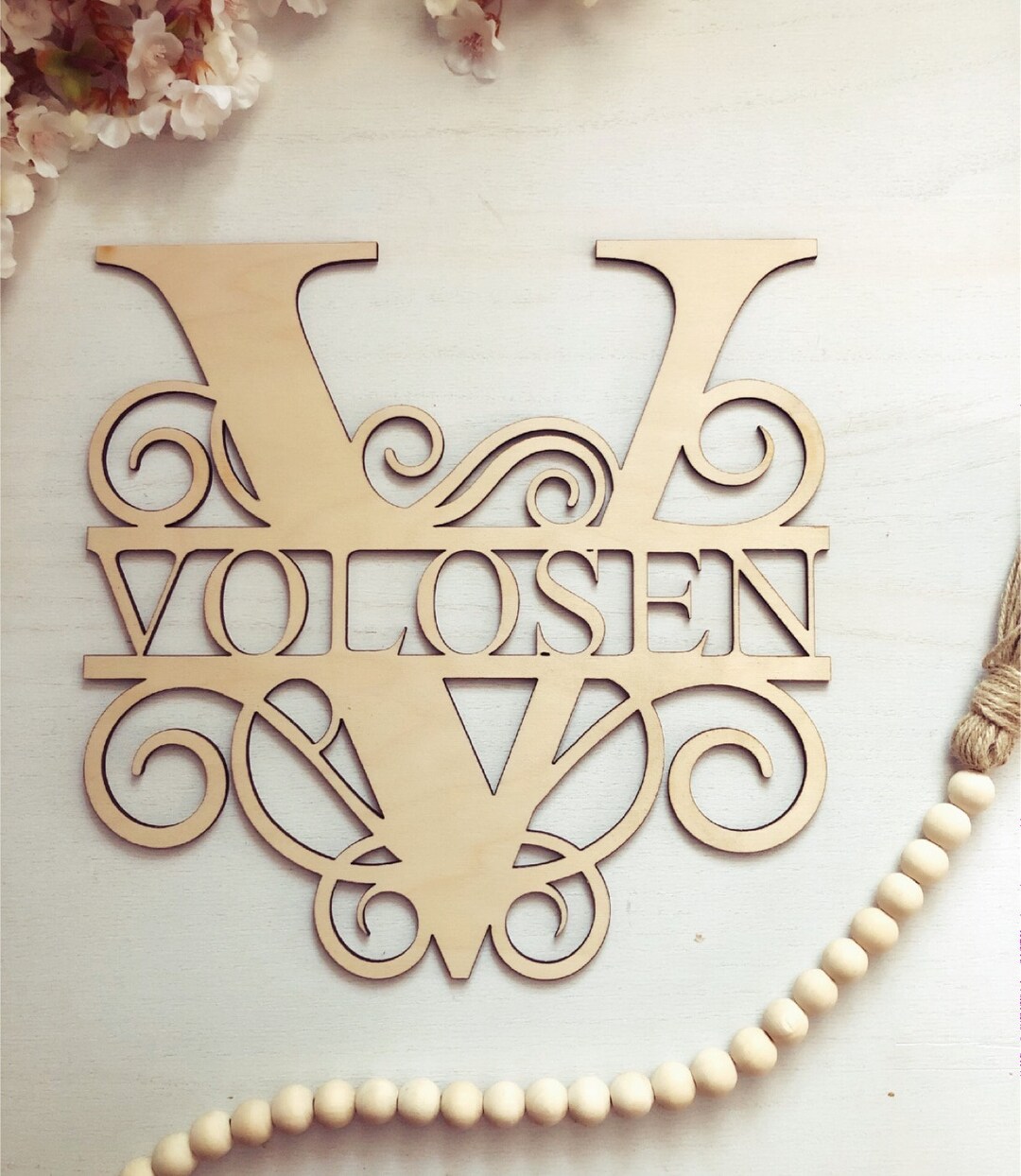 Last Name Raw Wood Sign - Family Name Sign - Personalized Wooden Wall ...