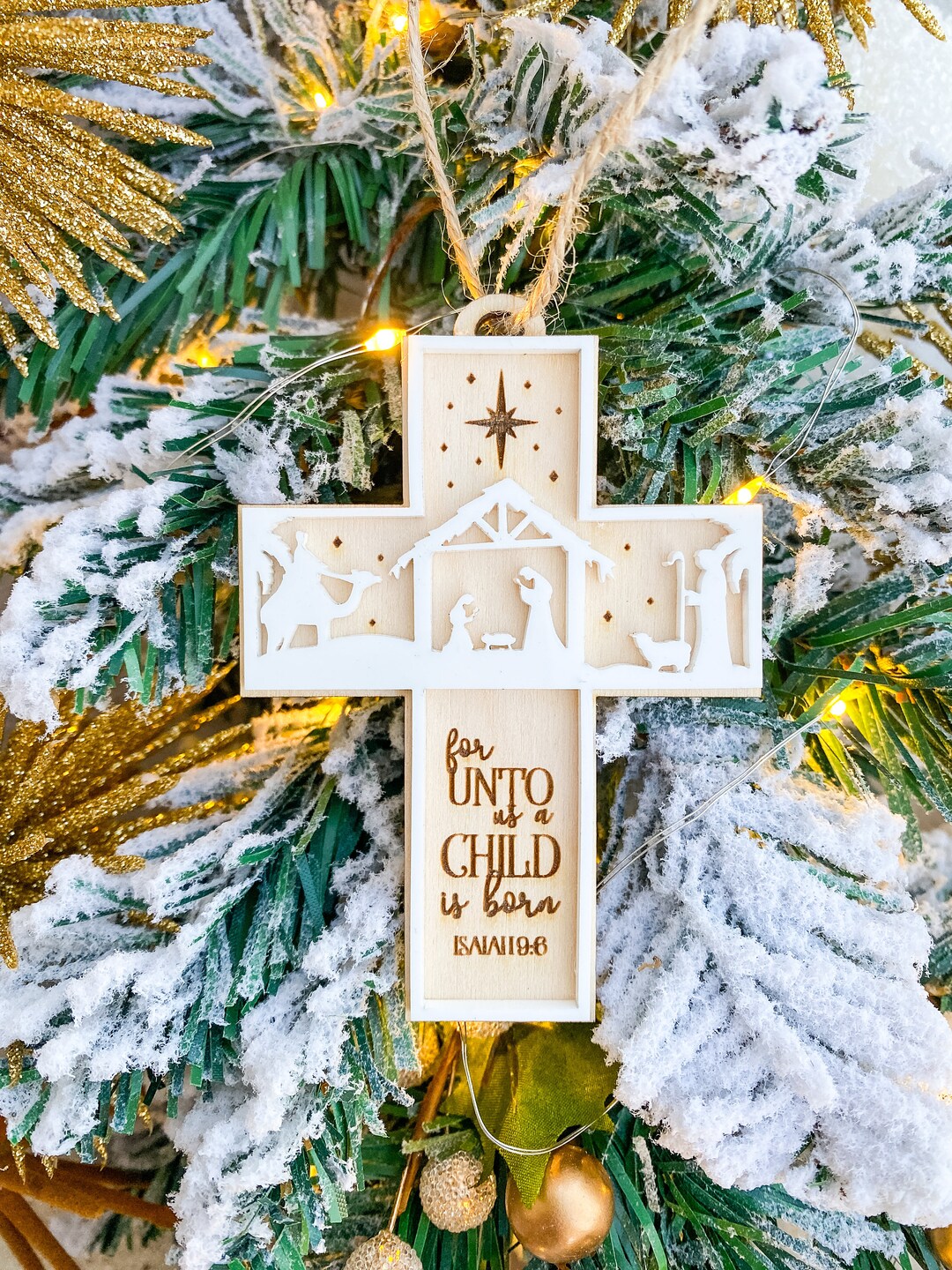Nativity Christmas Ornament | Bible Verse Ornament | Christmas Nativity ...
