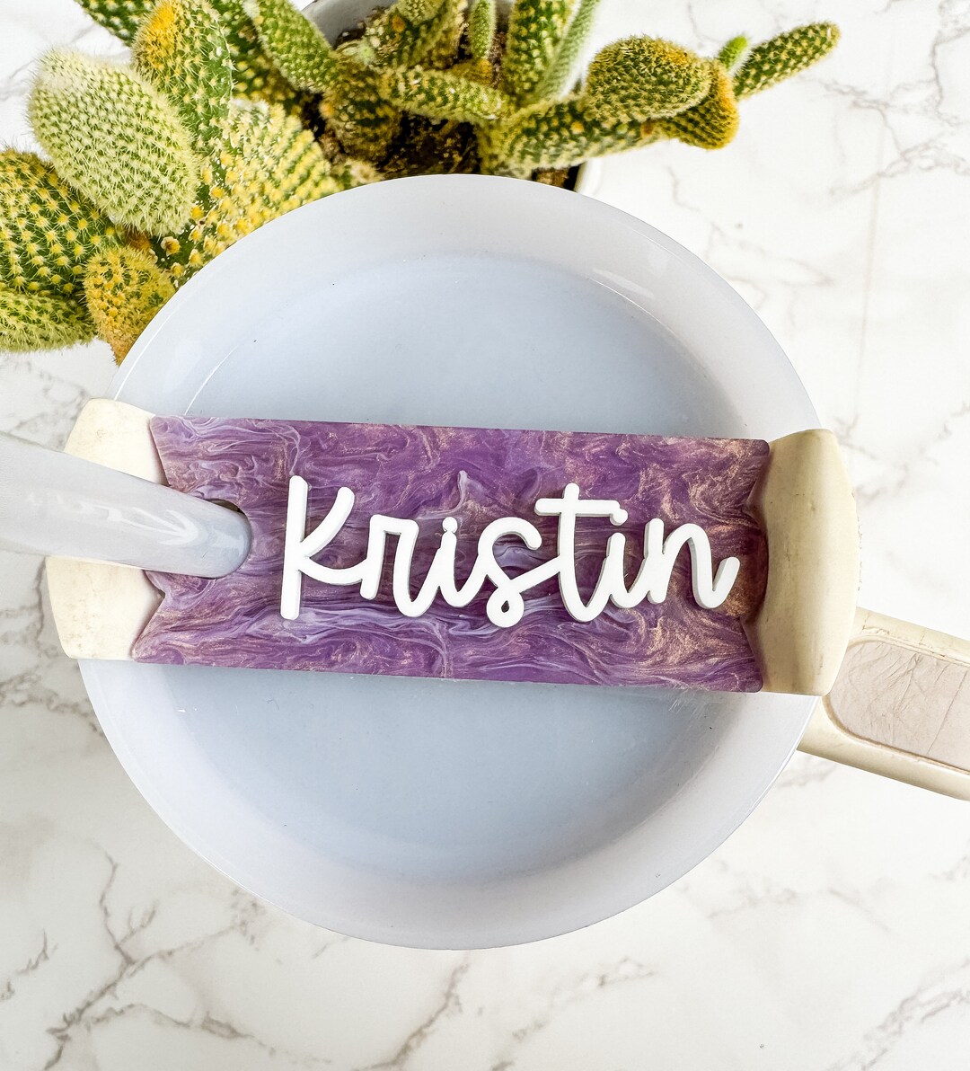Stanley Lid Tag | PURPLE HAZE Name Plate Backround | Name Plate Tag ...