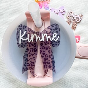 Personalized Bow Name Plate Tag: Stanley Tumbler Accessory - Etsy