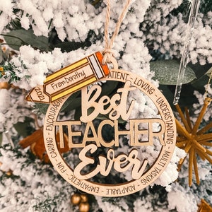 Teacher Christmas Ornament - Teacher Appreciation Gift- Teacher ...