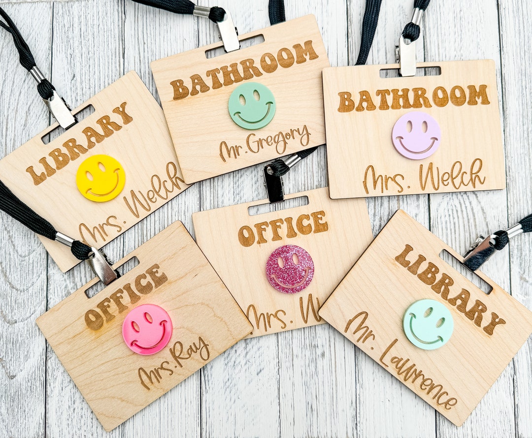 Teacher Hall Passes | Wooden Hall Pass | Back to School | Teacher ...