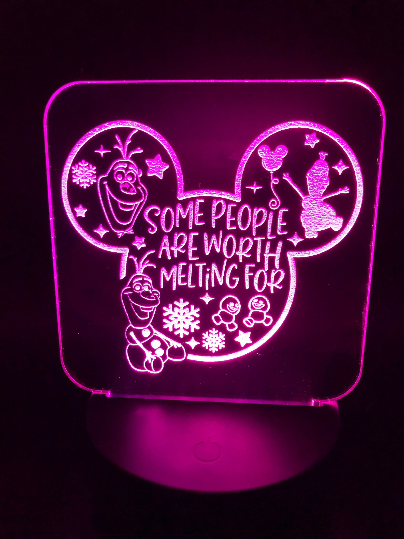 Frozen Inspired Custom Lamp Frozen Night Light Frozen Room - Etsy