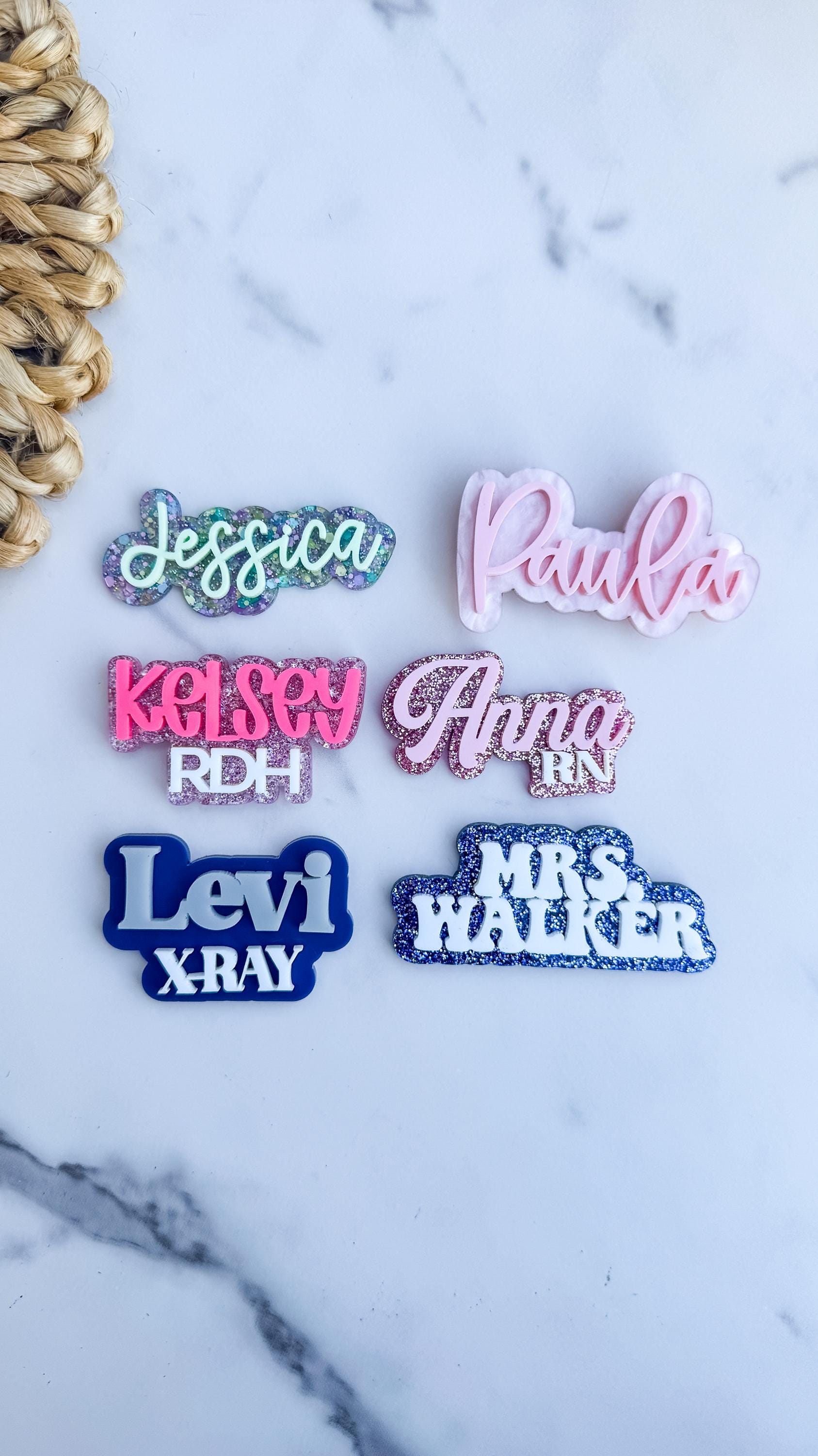 Custom Acrylic Name Tag With Magnetic Backing – Professional Badge for ...
