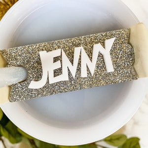 Custom Stanley H2.0 Name Tag 30 or 40 Oz - Glitter Name Topper ...